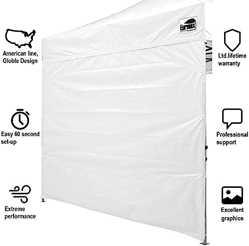 Eurmax USA Instant Canopy SunWall 10x10 Canopy Wall Sidewall for Pop Up Canopy Tent,1 Pack Sidewall Only (White)