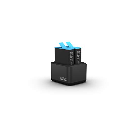 GoPro HERO10 Black with Dual Battery Charger + Battery (2 Rechargeable Batteries Total) and Sleeve + Lanyard (Black)
