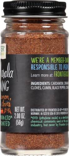 Frontier Co-op Garam Masala, 2-Ounce Jar, With Cardamom, Cinnamon & Cloves, Kosher, Non GMO, Non ETO