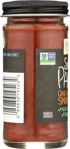 Frontier Co-op Smoked Paprika, 1.87 Ounce, Oak Wood Smoked & Ground Spanish Paprika, Deep Smokey Flavor, Kosher