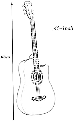Guitar Kit, String Instrument Electronic Guitar Acoustic Guitar Beginner Classical Guitar Handmade Student Practice Adult Ballad Musical Instrument Spruce Wood Can Carry ( Color : Black , Size : Long-