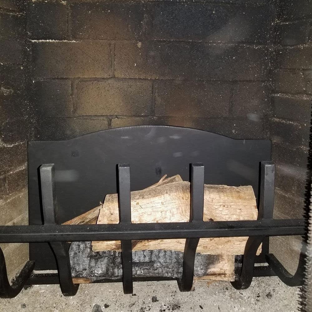 Titan High-Efficiency Log Grate with Reflective Fireback 26" Wide, 15.5" Tall