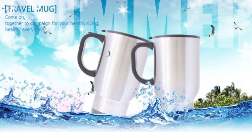 Funny I don't need Google My husband knows everything Stainless Steel Travel Mug Sliver 14 Ounce Coffee/Tea Mug - Personalized Gift For Birthday,Christmas And New Year
