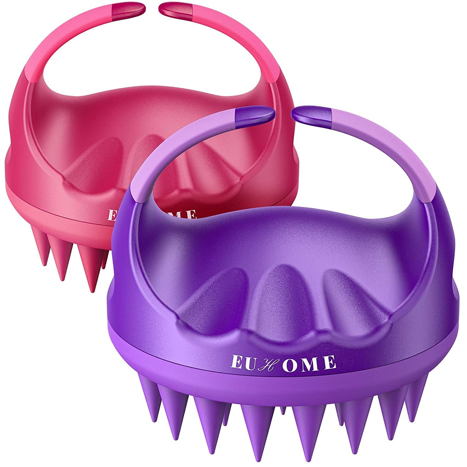 EUHOME Scalp Massager Shampoo Brush, Scalp Brush Hair Scrubber, Hair Washing Brush Scalp Exfoliator Brush for Dandruff, 2 Pack Head Scrubber for All Hair Types of Women, Men