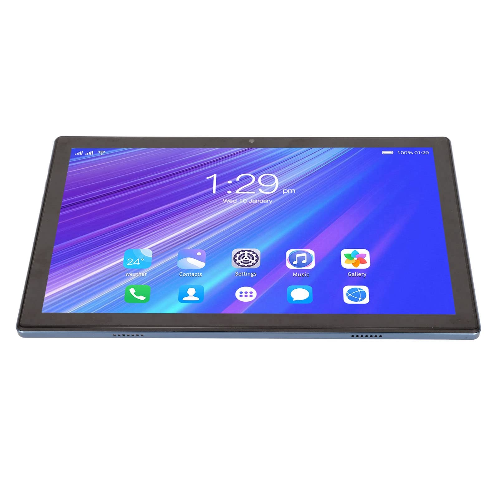 Fydun 10 Inch Tablet, Dual Cameras 6GB 128GB 2.4G Tablet garsentx Octa Core Processor 5G for Android 11 IPS HD Touchscreen Blue 100‑240V US Plug
