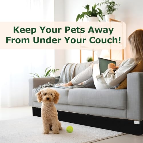 ECOHomes Under Couch Guards Toy Blocker - Strap Barrier for Under Sofa, Bed & Furniture Bottom Stop Things from Going Under | Easy to Install Gap Bumper Stopper for Toys (9 Ft by 1.5 Inch)