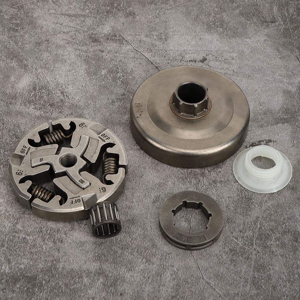Fdit 3/8in 7 Teeth Chainsaw Clutch Drum Sprocket Clutch Drum for Husqvarna 355 357 357XP 359 EPA Chainsaw