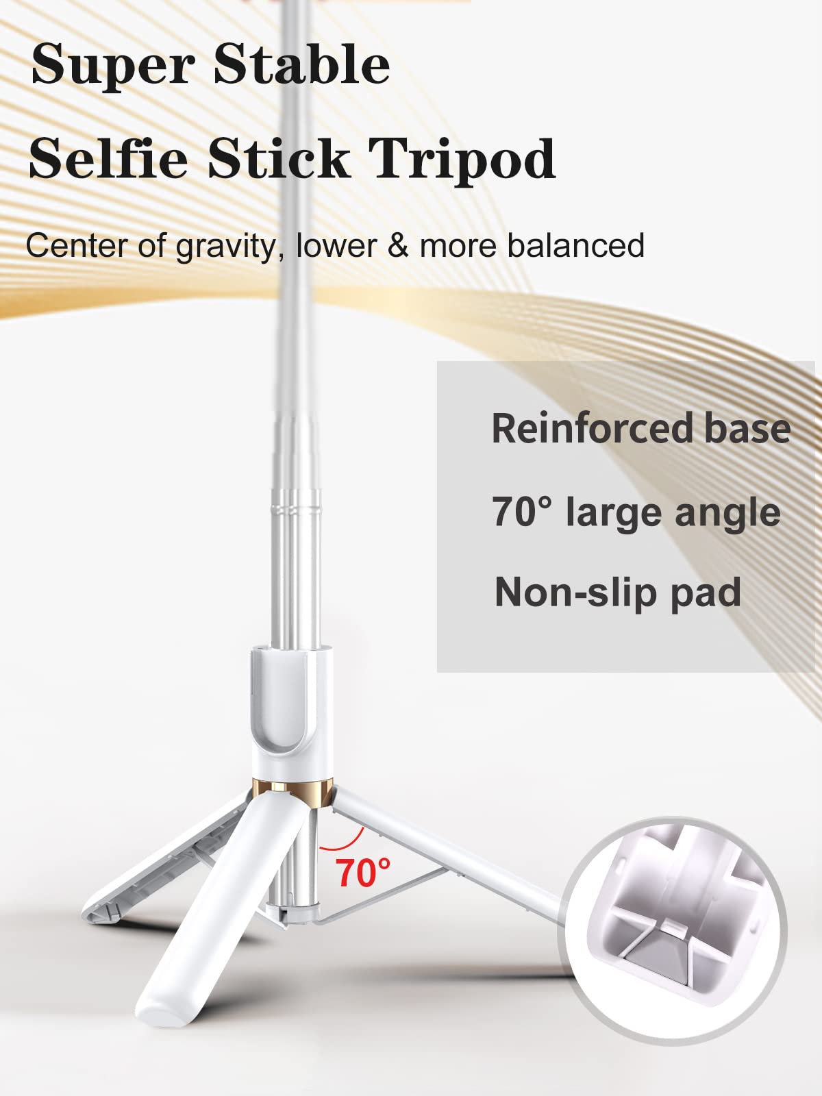 Selfie Stick Tripod with Wireless Remote, 46'' Cellphone Selfie Stick Tripod with LED Fill Light, for iPhone 16/15/14/14 pro/13/13 Pro/12/11/11 Pro/XS Max/XS/XR/X/8/7 and Android Smartphone(Upgrade)