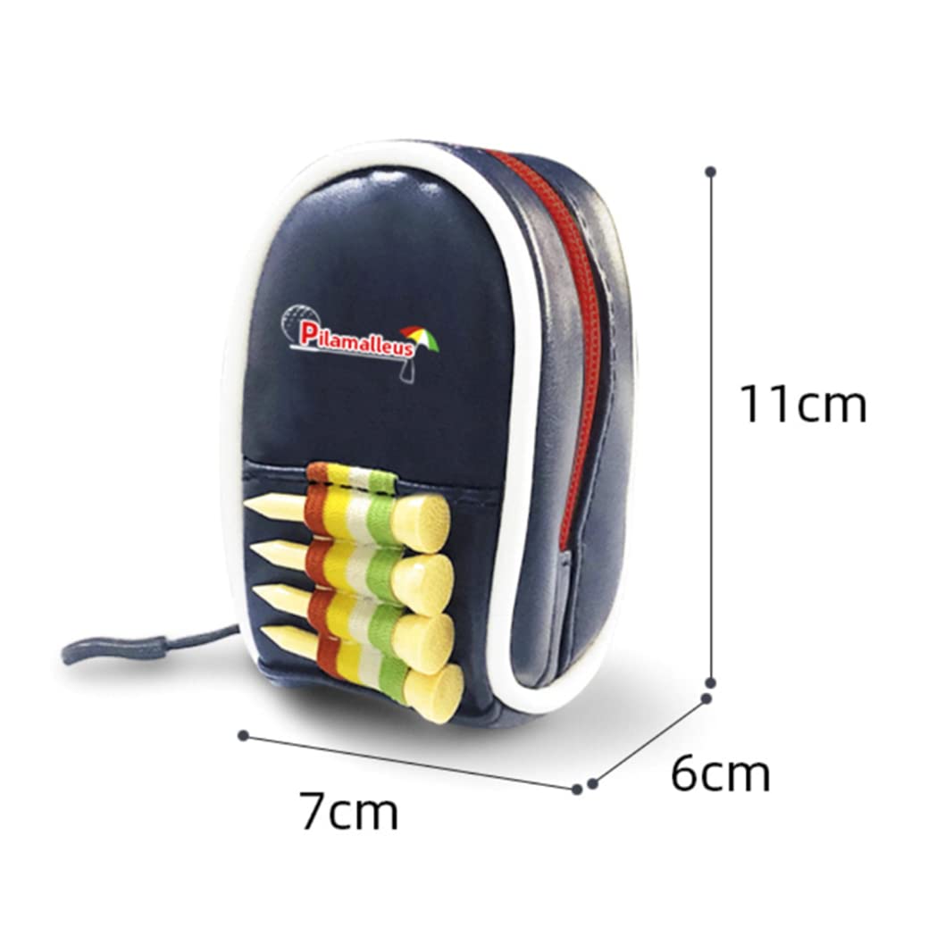 GOTAYA Golf Mini Pouch Bag Purse for Tee Ball Marker Glove | Caddy Women Men Gift Idea for Golfer | Simple Cute Small Tiny (Navy)