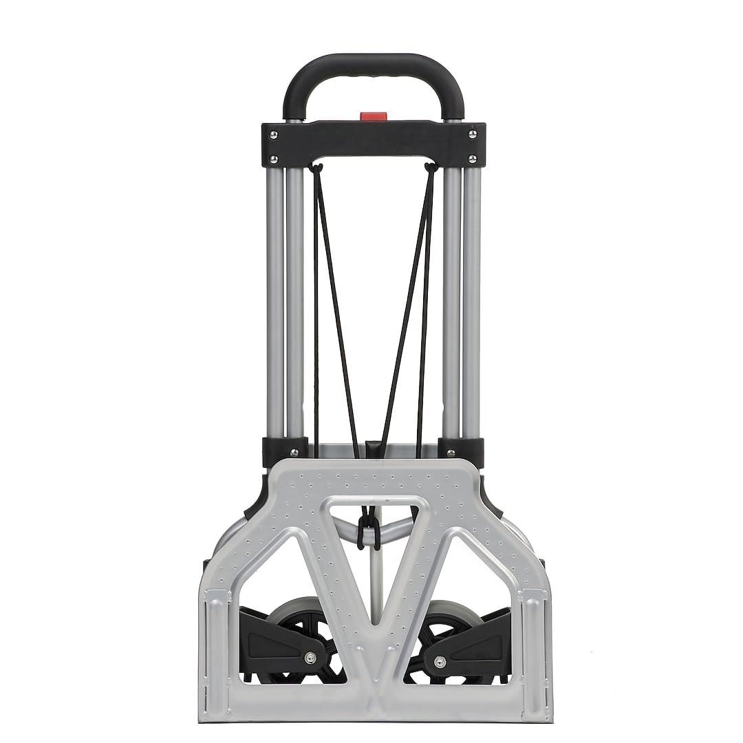 Magna Cart Steel Foldable Hand Truck with Telescoping Handle and 5-inch Rubber Wheels, 160 lb. capacity (MCI-S-SS)