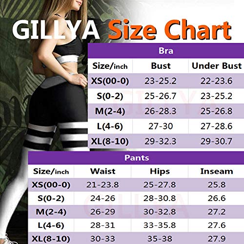 GILLYA Workout Sets for Women 2 Piece Matching Workout Sets Yoga Outfit Gym Sets 2 Piece Yoga Leggings Set
