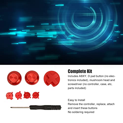 KOSDFOGE Game Controller Metal Buttons D Pad ABXY Cross Aluminum Alloy Repair Buttons Replacement for Switch Pro