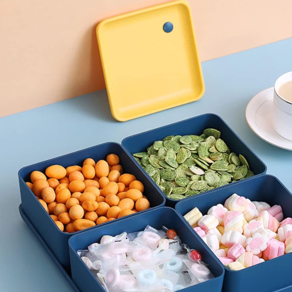 PNNERR Removable Candy Box, Living Room Dried Fruit Box, Plastic Nut Storage Box