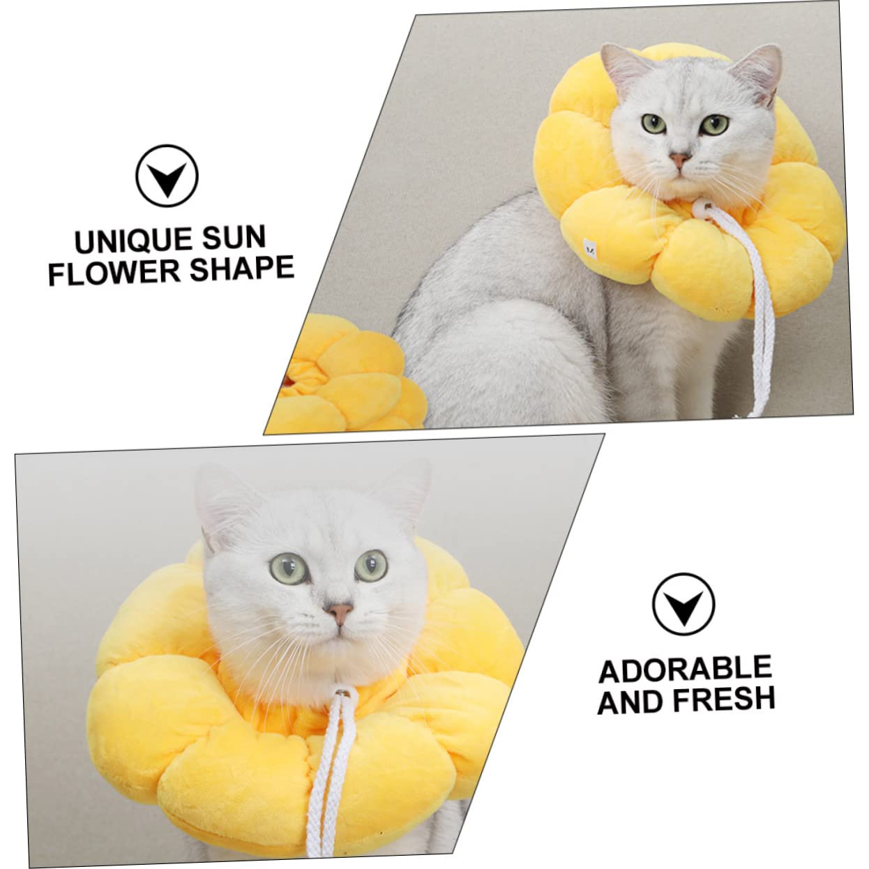 Toddmomy 2pcs Elizabeth Circle Pet Bite Collar Cat Recovery Neck Cone Elizabethan Cat Cone Adjustable Pet Cone Pet Bite Collar Cat Recovery Collar Choker Pp Cotton Kitten