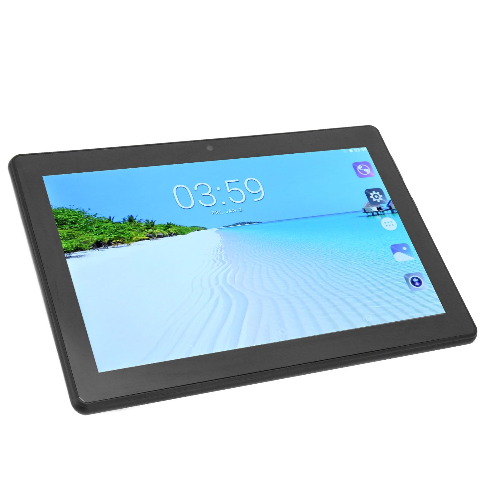 Haofy Office Tablet, HD Tablet, Dual Camera, US Plug, 100-240V, 3 Card Slots for Travel (Black)