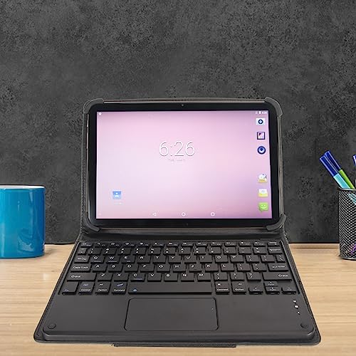 Haofy Tablet PC, 4G LTE 5G WiFi Office Tablet 10.1 Inch FHD 8GB RAM 256GB ROM with Keyboard for Travel (US Plug)