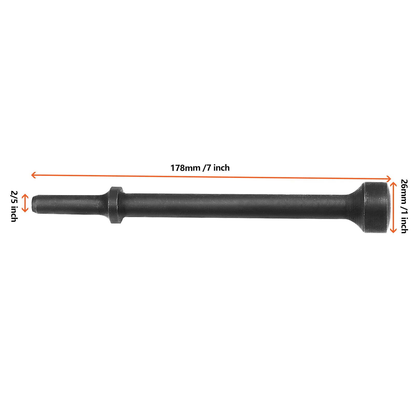 HEIHAK 2 PCS 2/5" Diameter 7 Inch Air Hammer Bit, Pneumatic Air Hammer Bits, Pneumatic Chisel Bits Tools for Removing Rotors, Drums, Hubs and Replacing Wheel Studs