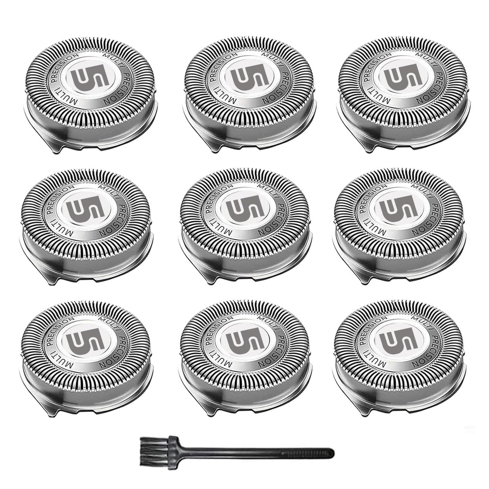 SH50 Replacement Heads for Philips Norelco Series 5000 Electric Shaver, Replacement Blades Head Fit for Phillips Series 5000 (S5xxx), AquaTouch (S5xxx), PowerTouch (PT8xx, PT7xx) 9-pc Pack