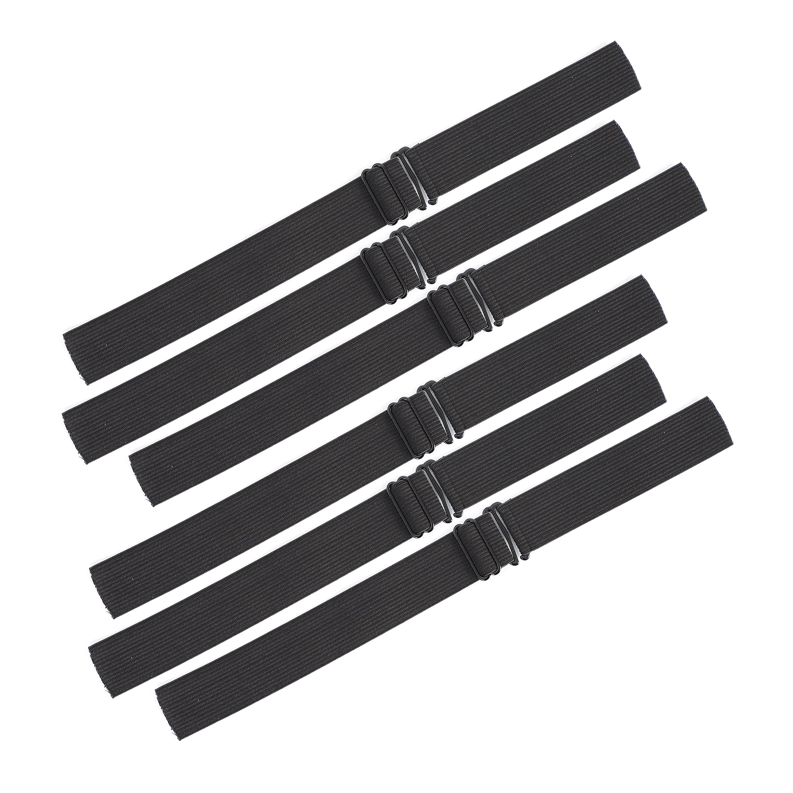 JIUSERLU 6 PCS Black Adjustable Elastic Band For WigsďźAdjustable Straps For Wigs And Making WigsďźAdjustable Wig BandsďźWig Adjustable Strapsďź1 * 12inchďź