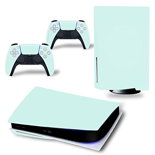 Guugoon Solid Color Full Set Skins Compatible with Ps5 Console Controller Disc Edition, Vinyl Decal Stickers for Ps5 Console Disc Edition,16