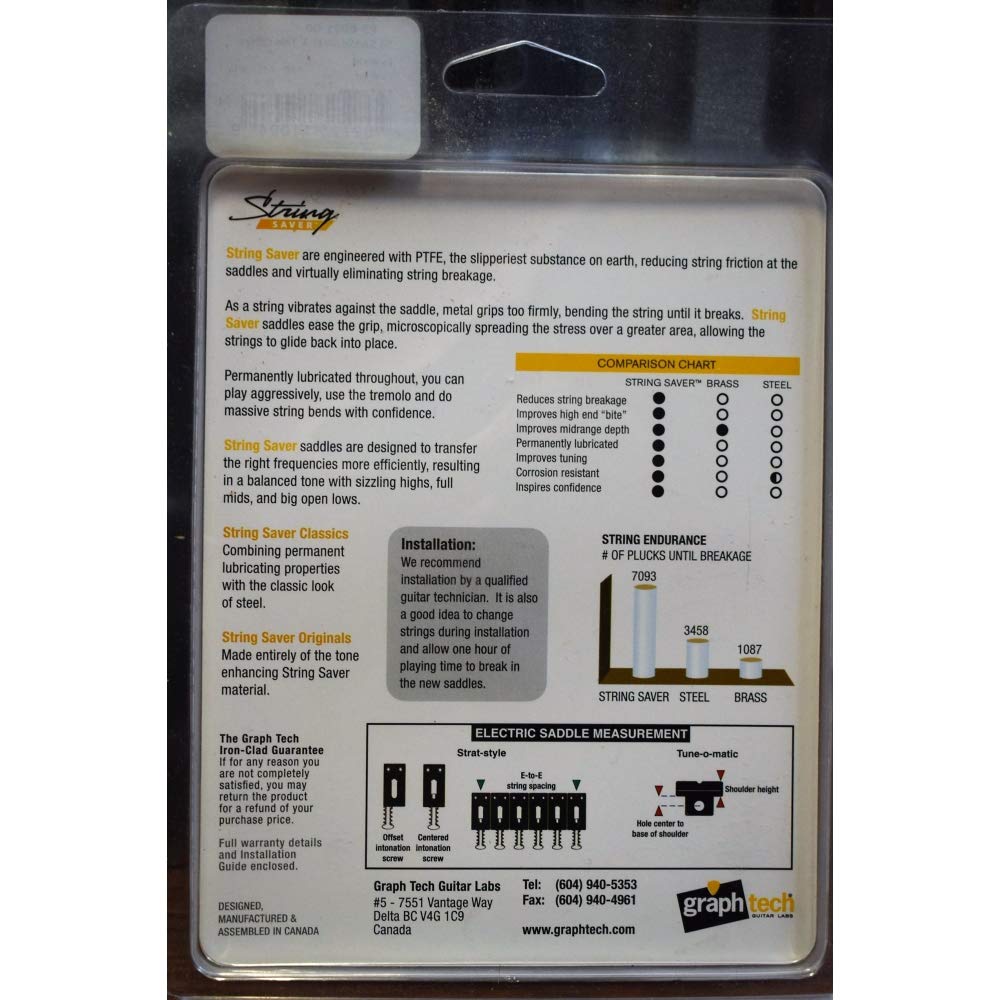 グラフテック(Graph Tech) STRING SAVER ORIGINALS FOR STRAT & TELE Musical Instrument Parts (PS-8001-00)