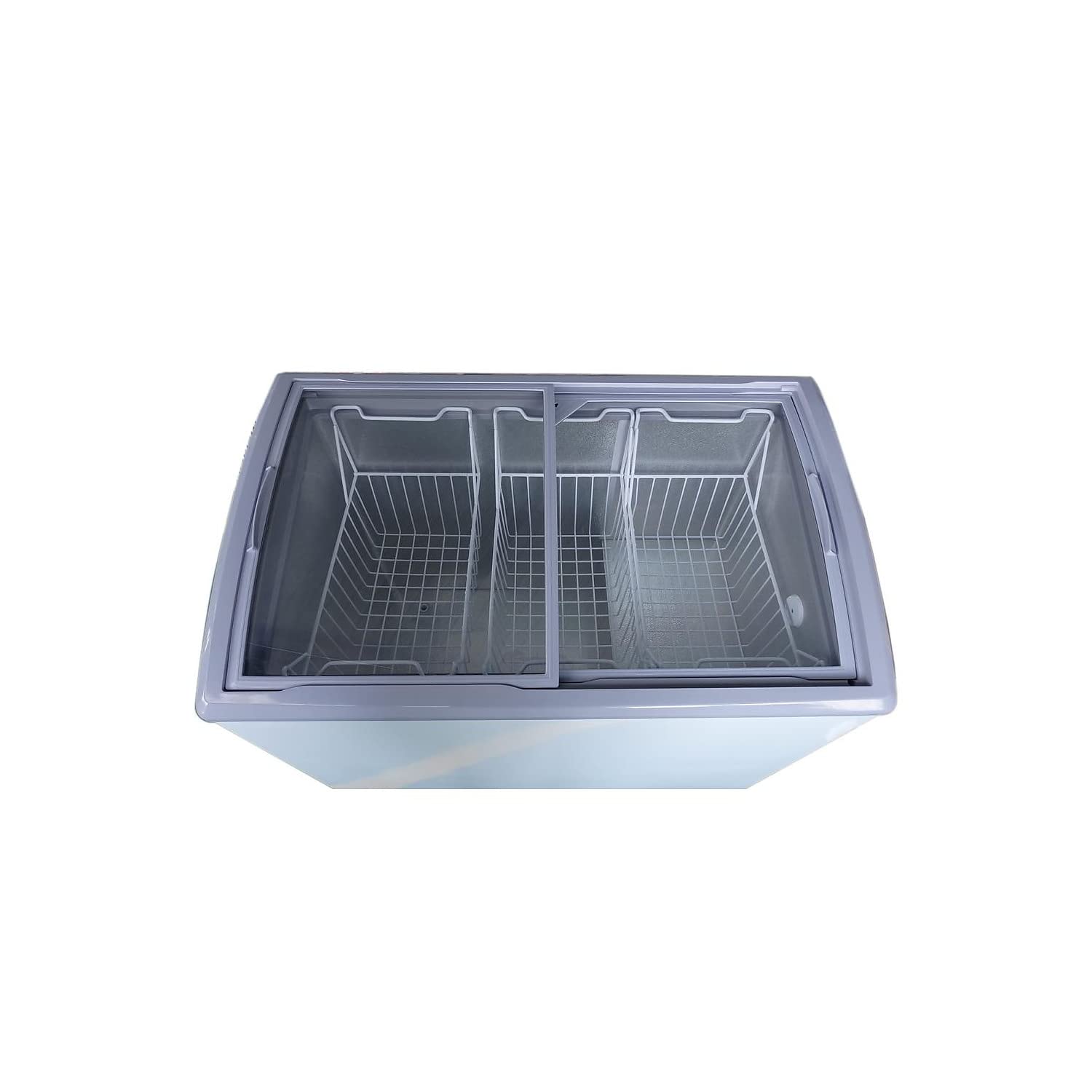 Premium Levella 5.9 cu ft Chest Freezer with Curved Glass Top in White