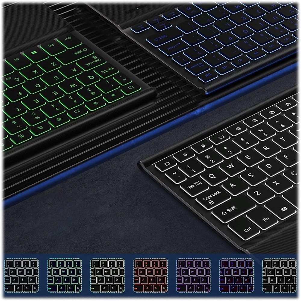 Sahara - Navigate Series Case with TrackPad for Samsung Galaxy Tab S10+, Tab S9 FE+, Tab S8+, and Tab S7 FE, Black (TB00222)