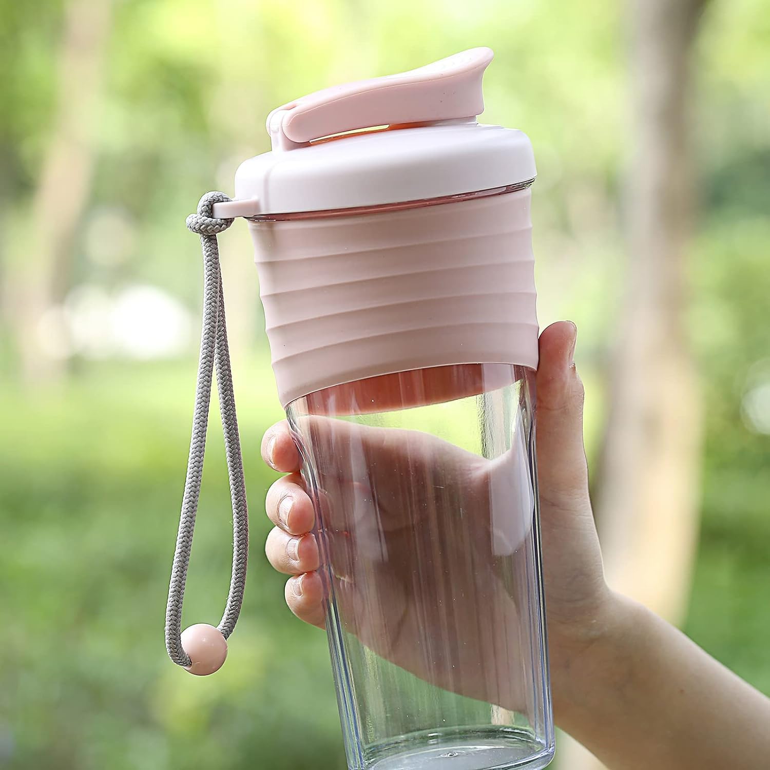 Kuoleopa Shaker Bottle for Protein Mixes,24 oz,Protein Shaker Bottles with Whisk Ball, Mixer Bottle, Protein Bottle,Portable Pre Workout Whey Protein Drink Shaker Cup,Pink