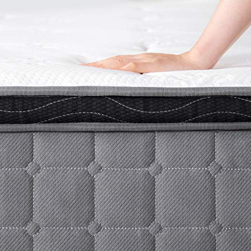 ZINUS 12 Inch Cool Touch Comfort Gel-Infused Hybrid Mattress, Full, Pocket Innersprings for Motion Isolation, Mattress in A Box