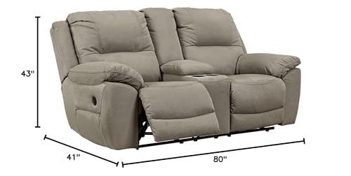 Signature Design by Ashley Next-Gen Gaucho Classic Reclining Loveseat with Console, Beige