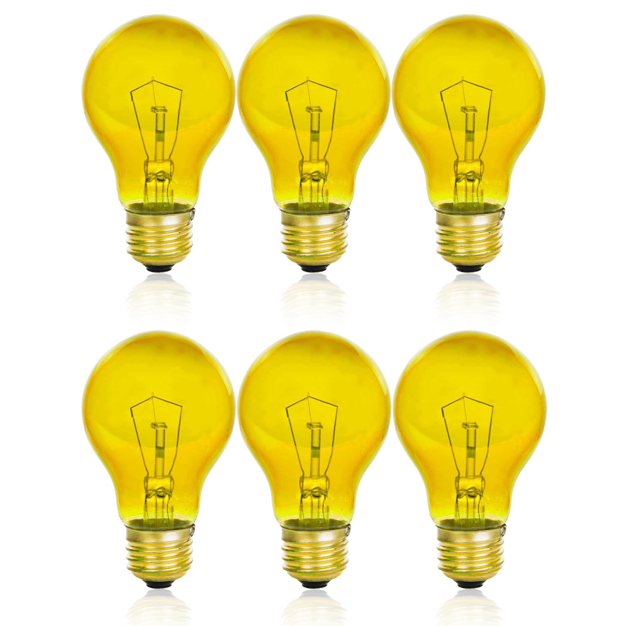 Mandala Crafts Clear 25 Watt Red Light Bulbs E26 Medium Base 120V 25W Red Bulbs