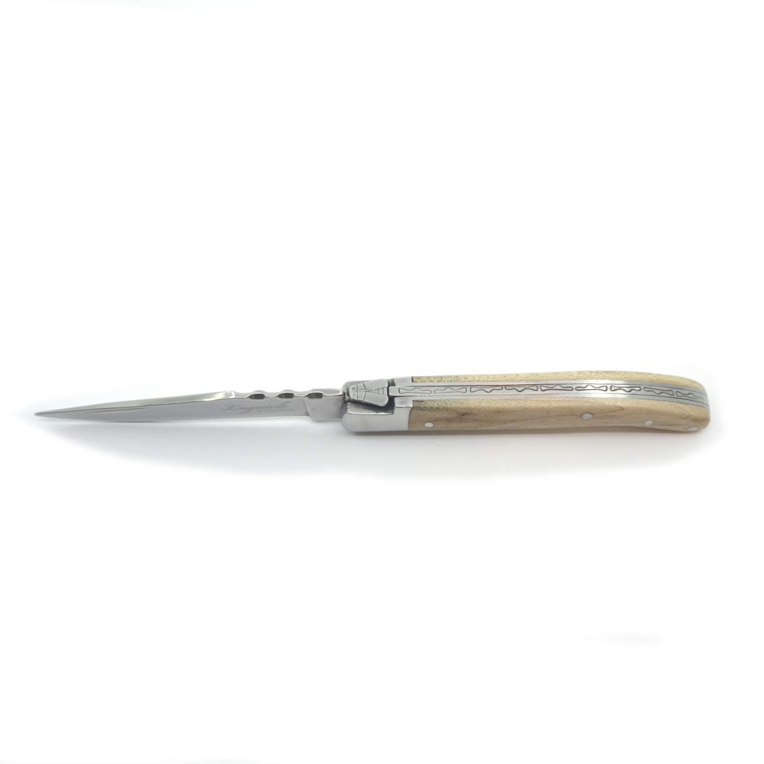 TopKnife Laguiole 4-1/2" Steak Folding Knife (Maple Wood Handle)