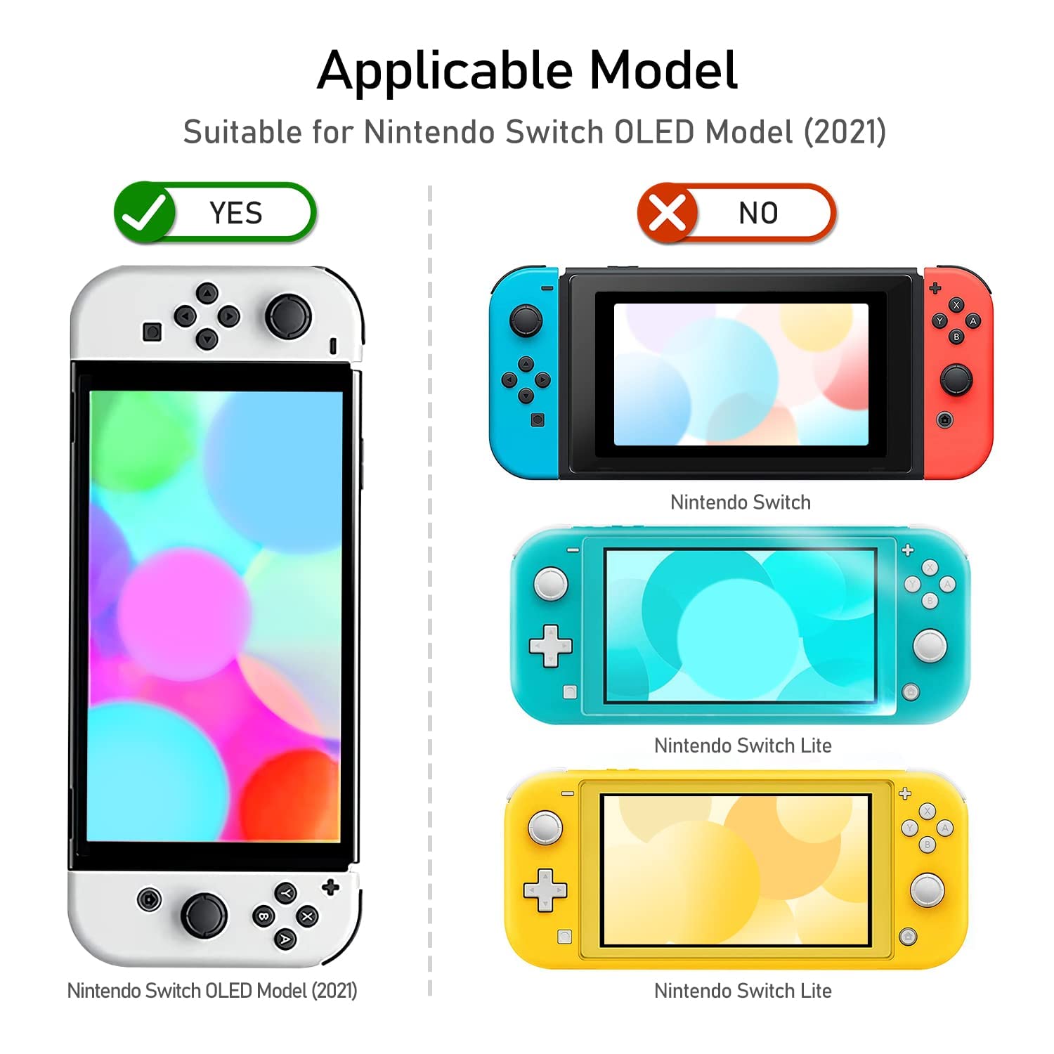 Hiins Screen Protector Compatible with Nintendo OLED Switch Screen Protector 2021, Anti blue Light Switch Screen Protector Anti Glare, Protect Eyesight and Relieve Eye Fatigue, 2 Pack