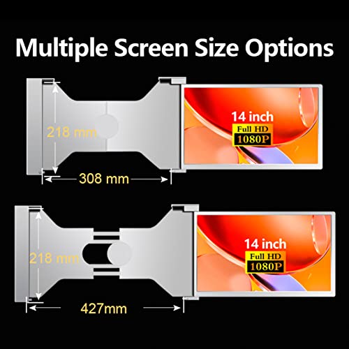 Jopwkuin Single Monitor for Laptops, Compact Portable Retractable Stand Laptop Screen Extender for Office(S14)