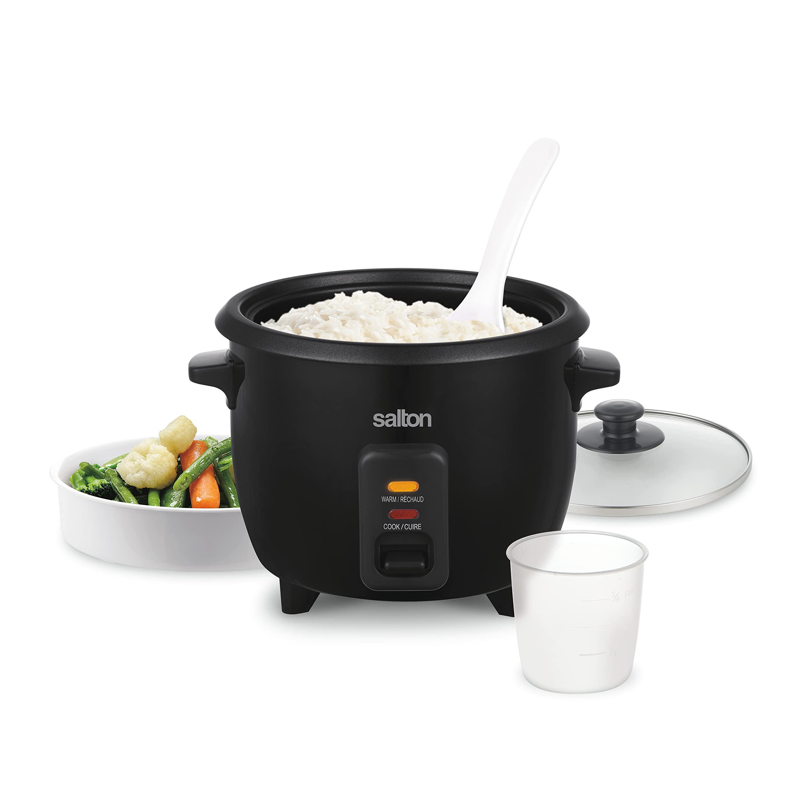 Salton Cordless Crepe & Tortilla Maker | Bonus Batter Dish & Spatula | Non-Stick Cooking Surface | Automatic Temperature Control | Makes 7.5β Crepes and Tortillas | 800W | Recipe Book Included | White