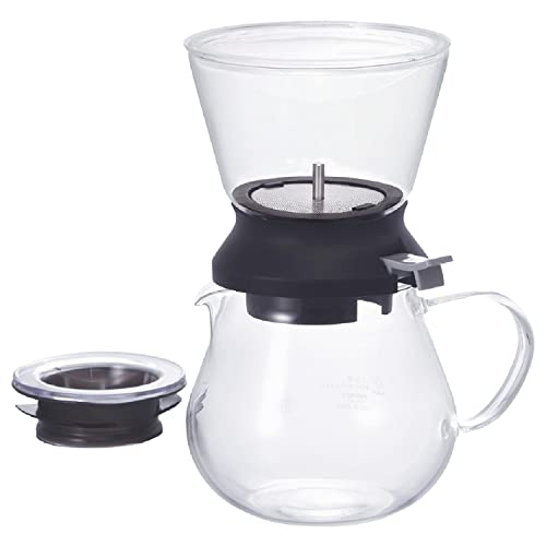 Hario Largo Glass Tea Dripper, 350ml, Black