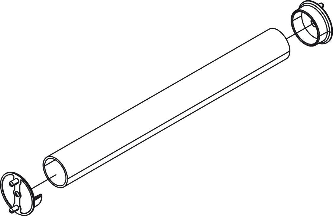 TAG Synergy Premium 1 Pair of 1-5/16" Diameter Round Wardrobe Tube Closet Rod End Supports (White)
