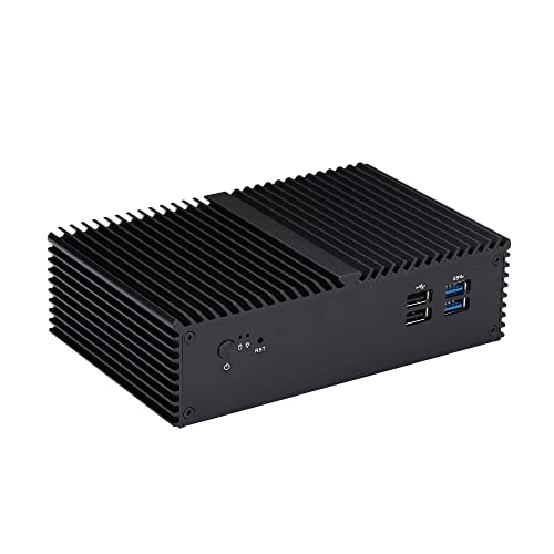 InuoMicro 5G Mini Pc G6412L4 Intel Celeron J6412, 2.0Ghz 16GB DDR4 512GB SSD with WiFi, 4 LAN, Router Firewall Proxy WiFi Access Point Small Business Desktop Home Firewall Device