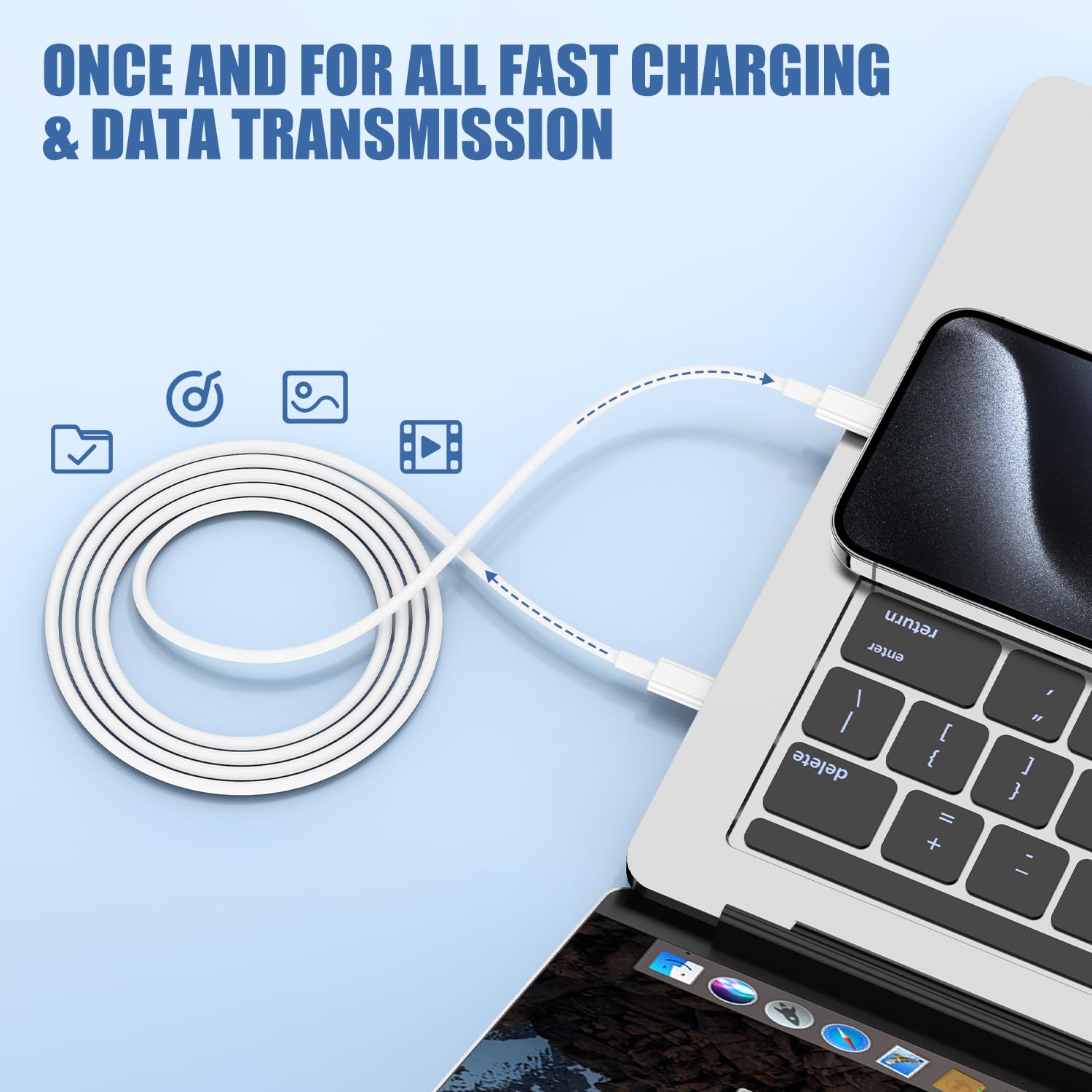 iPhone 15 Fast Charger,10 FT Fast Charging Cable,iPad Fast Charger,USB C Charger and 10 FT USB C Charging Cable,for iPhone 15 Pro/15 Plus/Pro Max, iPad Pro 12.9/11 inch, iPad Air 5th/4th/ipad Mini 6t