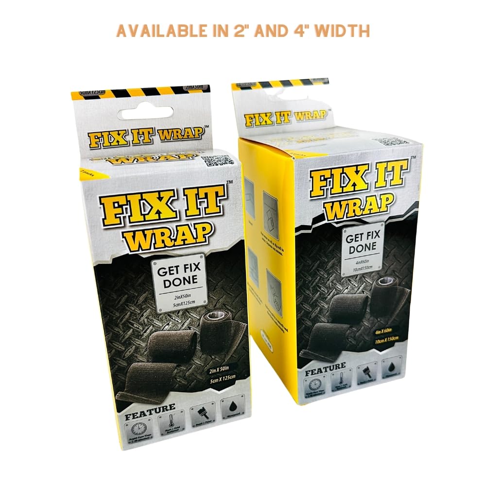 OrthoTape Fix It Wrap 2 INCH X 50 inch | Repair Wrap | Strong Fiber Weld Fix Reinforcement Repair -2 Pack
