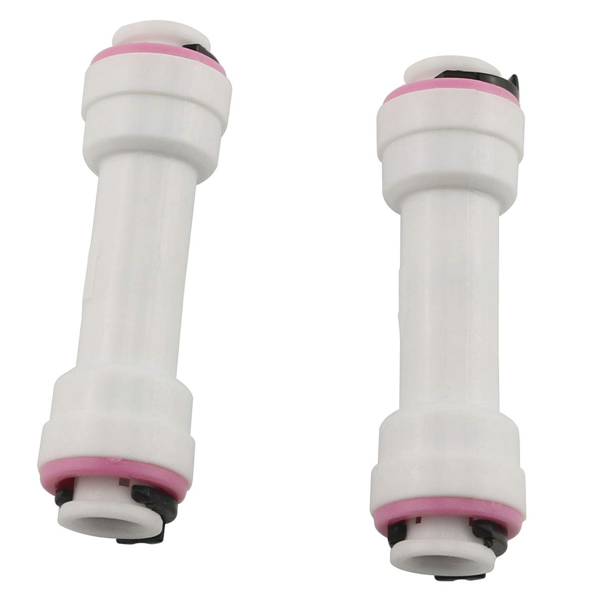 E-outstanding 2pcs 1/4" Tube Push Fit Straight Quick Connect Check Valves Reverse Osmosis Aquarium System Plastic Pipe Connector