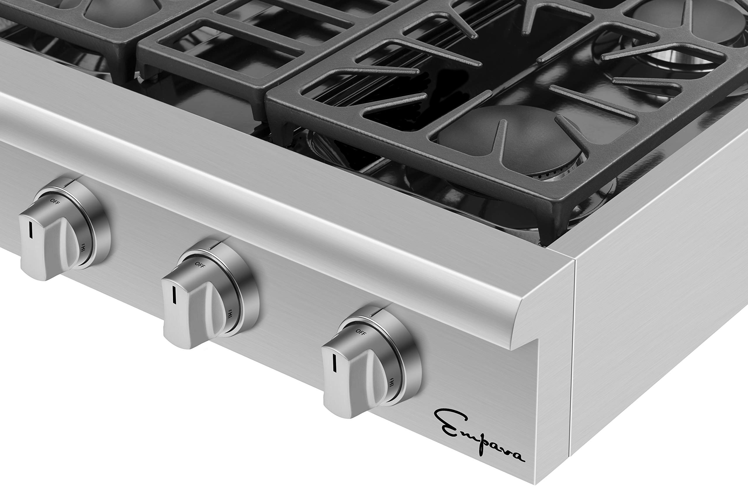 Empava 30 in. Slide-in Natural Gas Rangetop with 4 Burners in Stainless Steel, 30GC30