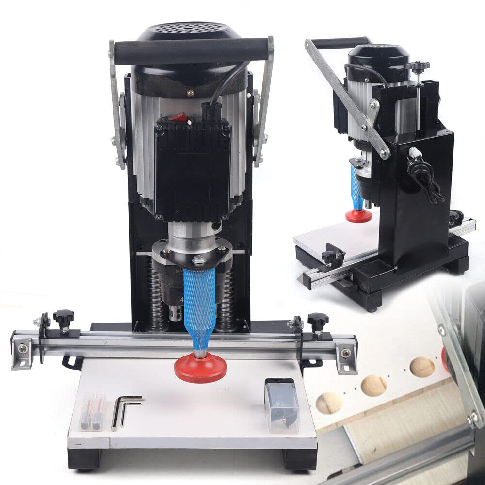 Hinge Drilling Machine Portable Wood Drill Hinge Hole Machine Drill Press Woodworking Wood Drilling Machine for Drill Hole 110V 750W
