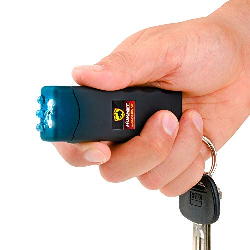 Guard Dog Hornet Micro Stun Gun Keychain - with LED Flashlight, Safety Switch, and Powerful Shock, Heavy Duty Keychain Stun Gun with Bright Flashlight, Built-in Charger, Women Self Defense - Teal