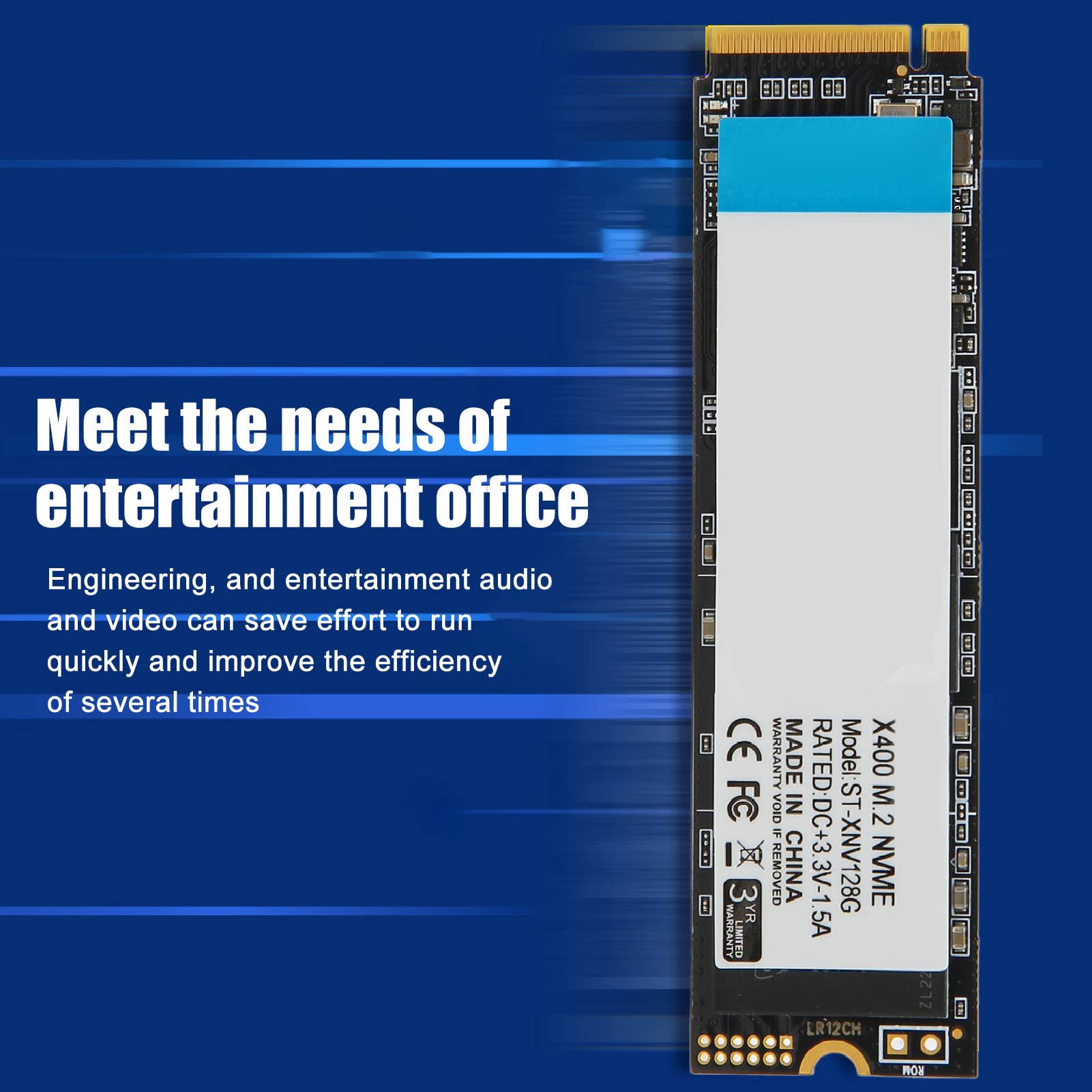 Naroote PCIE 3.0 NVME M.2 SSD, Robust Operation PCIE Gen3 X4 2100MBs M.2 NVME SSD 3D TLC NAND for Desktop Computers (512GB)