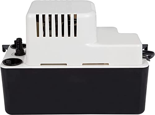 Little Giant VCMA-15UL 115 Volt, 65 GPH, 1/50 HP Automatic Condensate Removal Pump (no safety switch), Black/White, 554401
