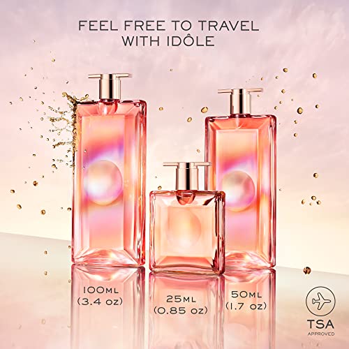 Lancôme Idôle Nectar Eau de Parfum - Long Lasting Fragrance with Notes of Bright Florals & Warm Vanilla - Sweet & Floral Women's Perfume - 0.34 Fl Oz