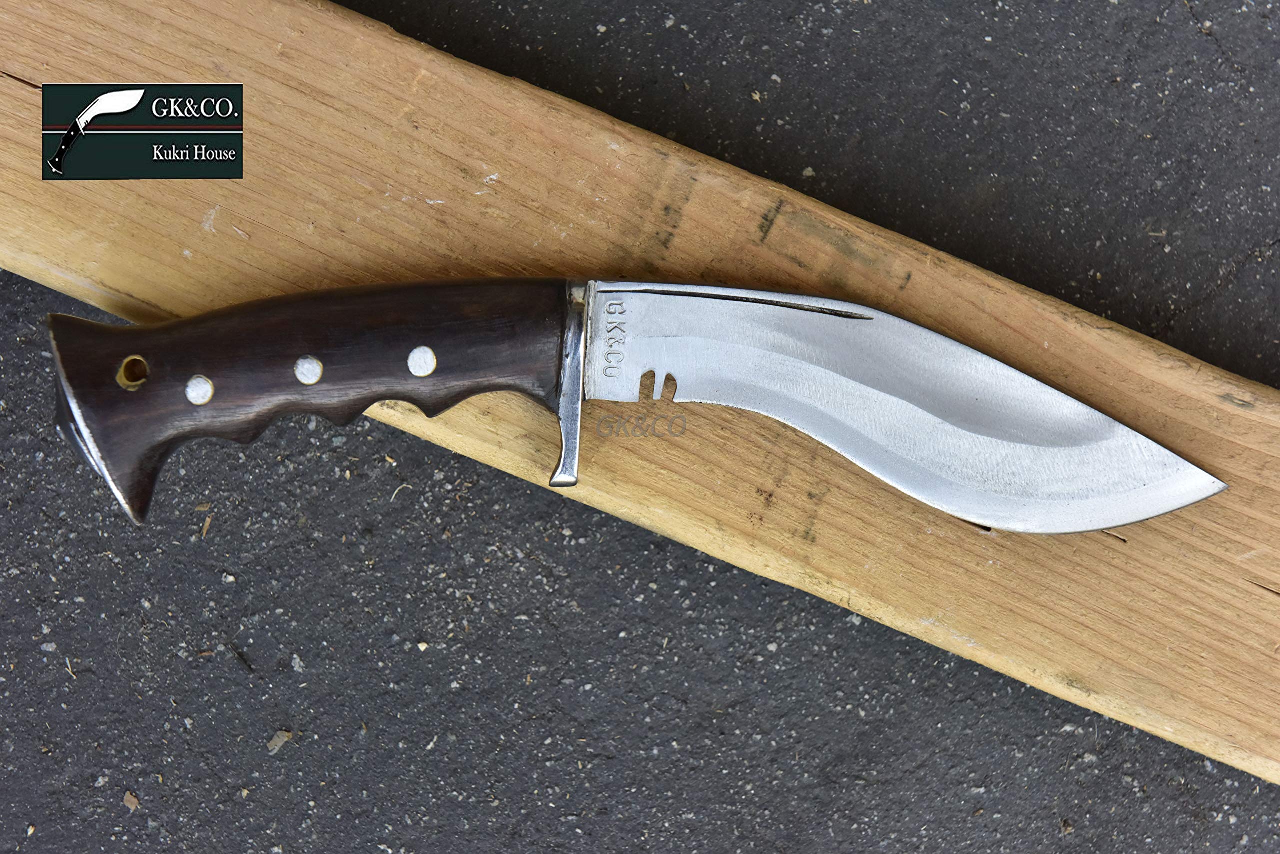 GK&CO. Kukri House Genuine kukri/khukuri - 6 Inch Iraqi Panawal Angkhola Gripper Handle Black Sheath Hand Made in Nepal…