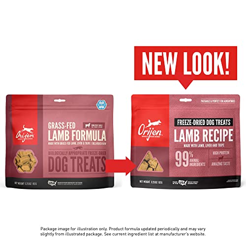ORIJEN Freeze Dried Lamb Recipe Dog Treats, WholePrey Ingredients, 3.25oz