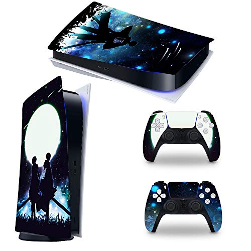 Giant Man Attack - PS5 Digital Edition Skin Console and 2 Controller, Vinyl Decal Sticker Full Cover Protective